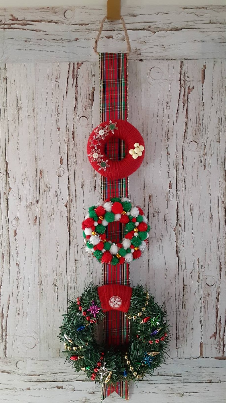 Beautiful 3 Tier Hanging Christmas Wreaths Decor, Christmas Decor by ...