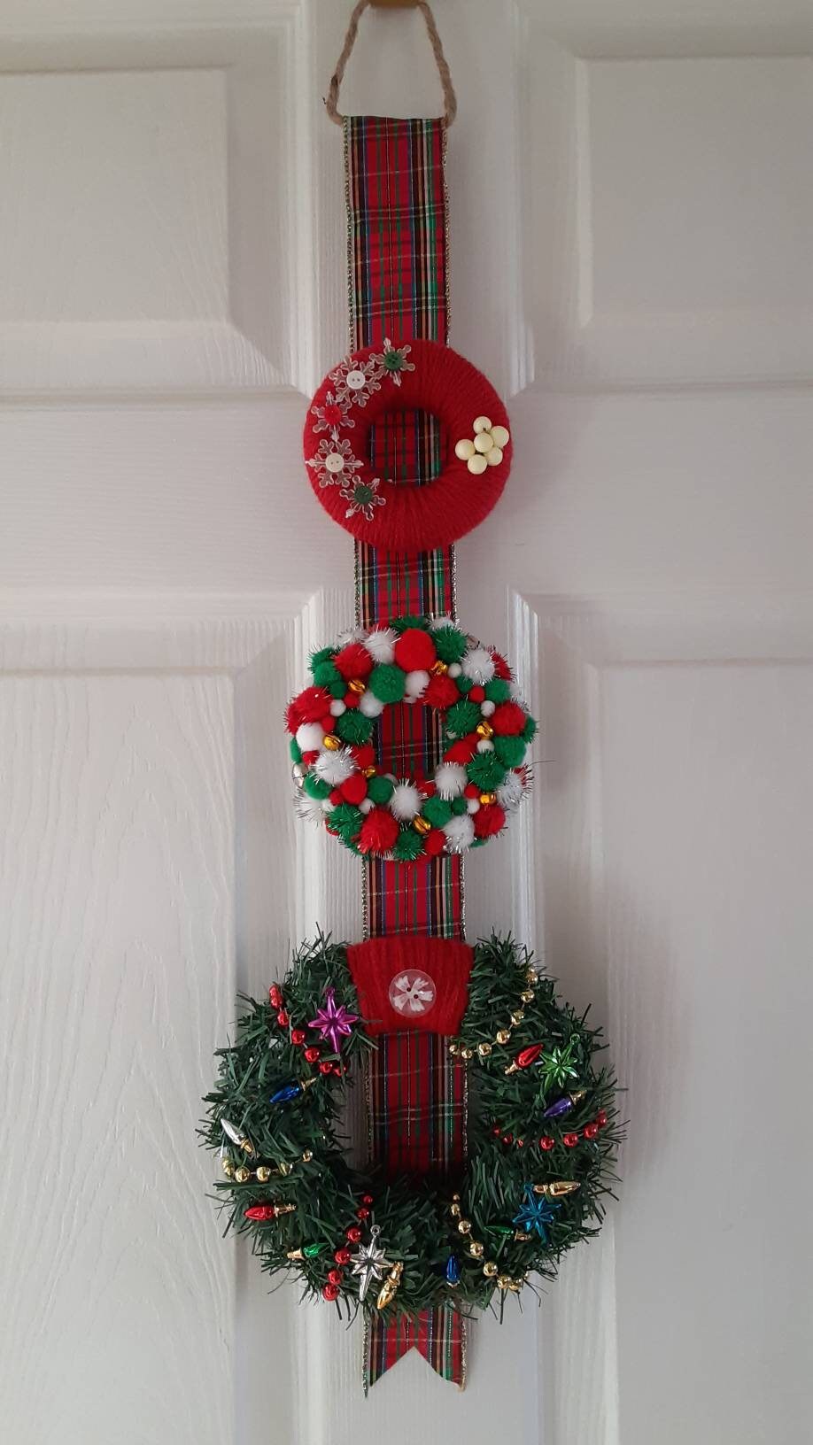 Beautiful 3 Tier Hanging Christmas Wreaths Decor, Christmas Decor by ...