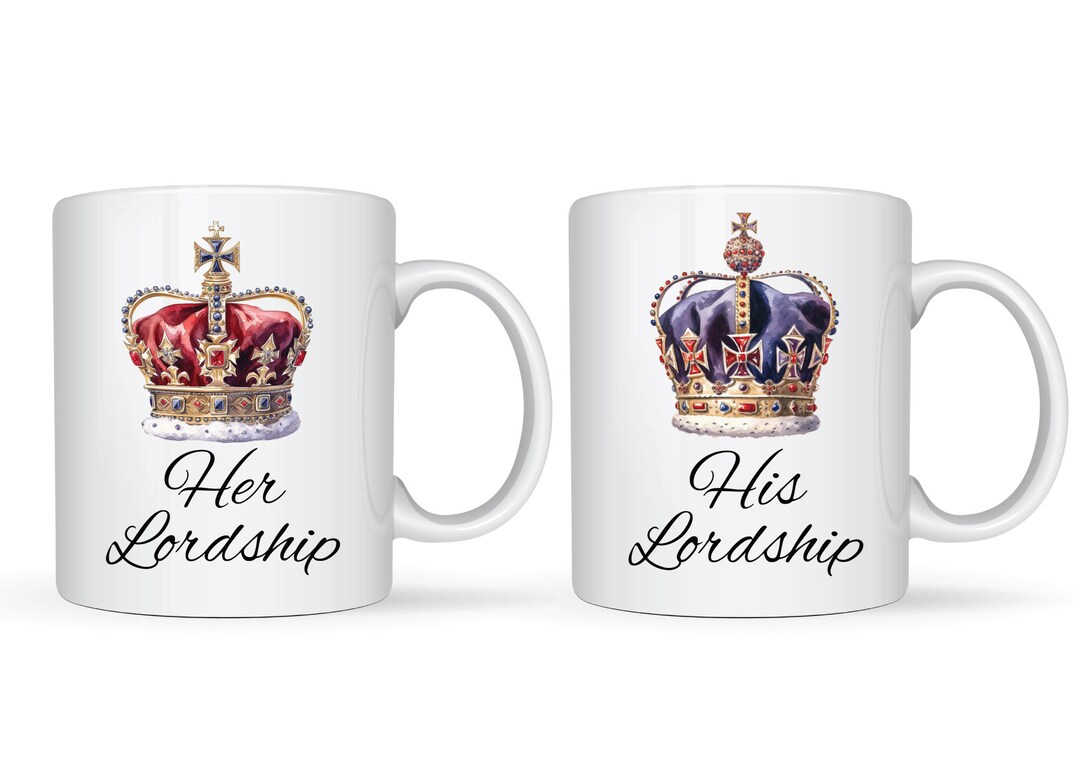His Lordship and Her Lordship Novelty Mugs Gifts Coffee Cups Wedding ...