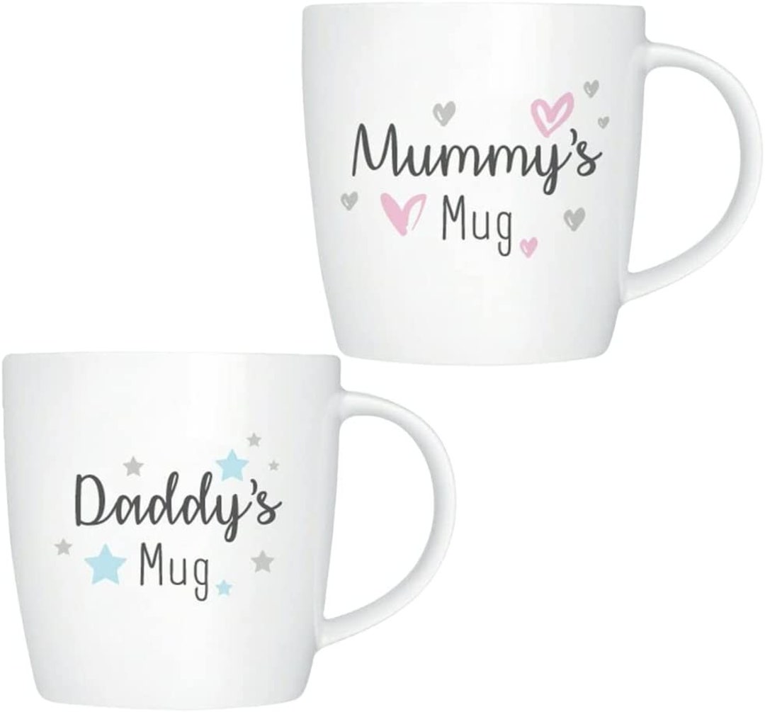 Parents Mugs Set Mummy & Daddy Baby Shower Gift for New Parents ...