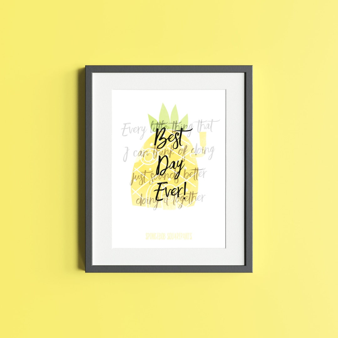 Spongebob - Musical Quote Print - Double Quote - Etsy