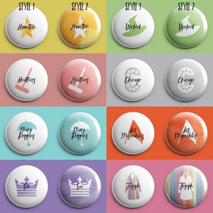 Musical Theatre Button Badges - Etsy