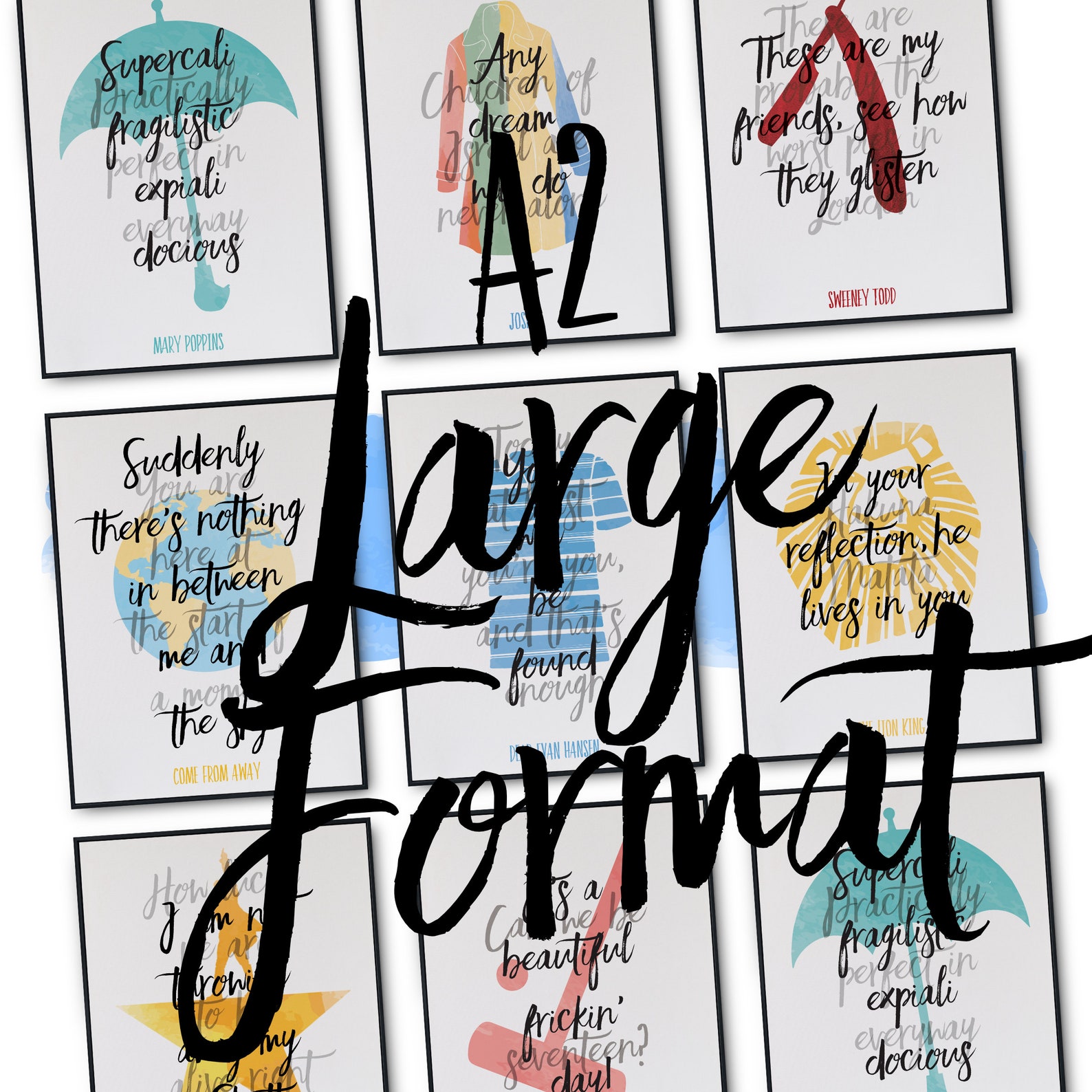 Musical Theatre Quote Posters Double Quote A2 Large - Etsy