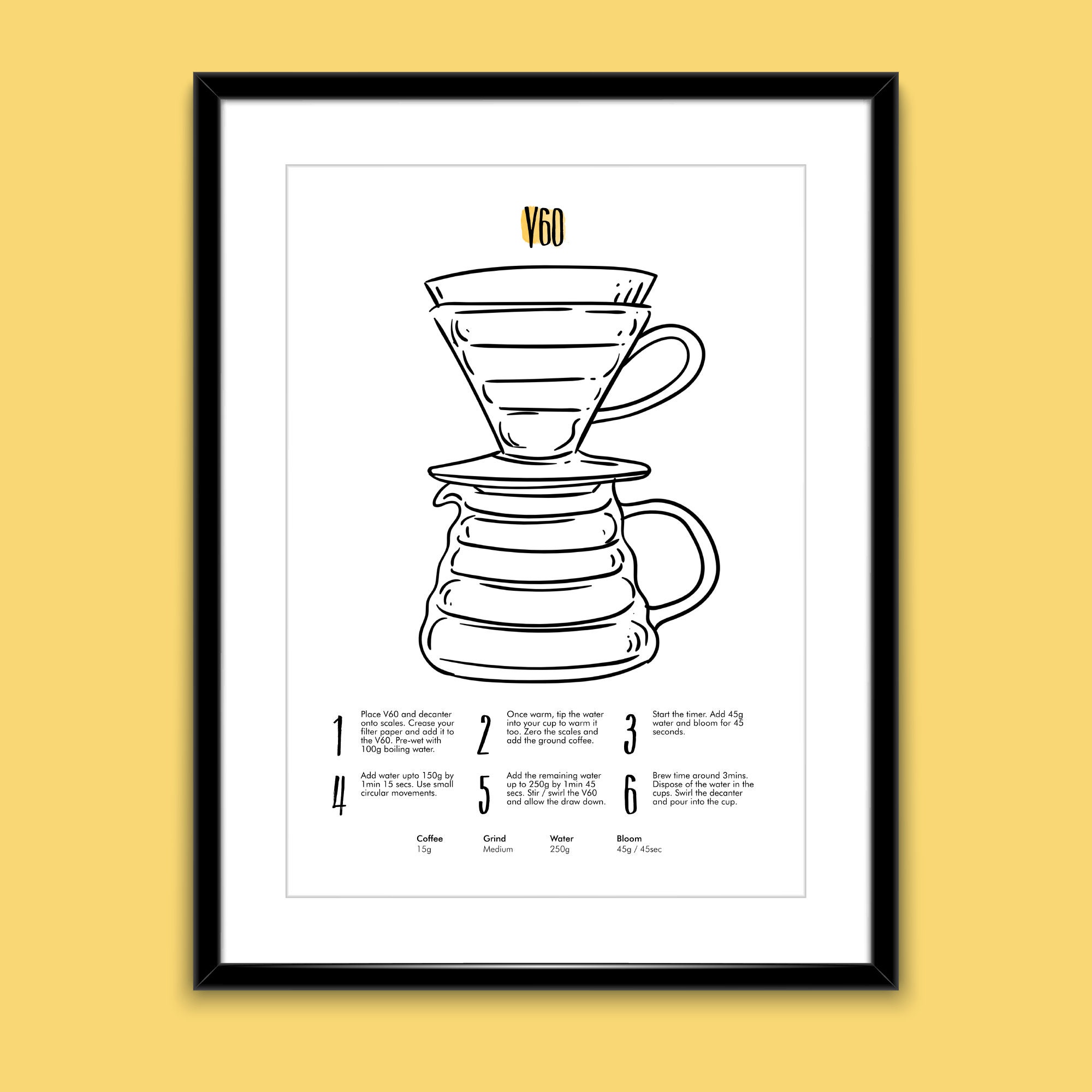 Digital Download Coffee Brew Guide Prints Set of 4 - Etsy UK