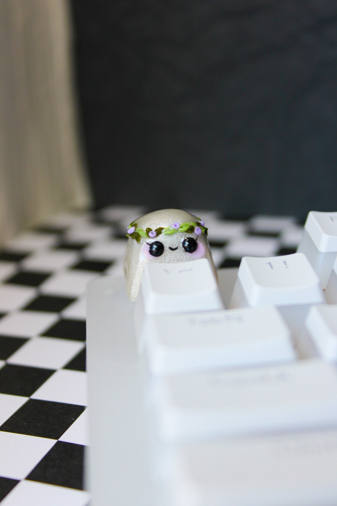 Kawaii Spooky Cute Ghost Artisan Keycap - Etsy
