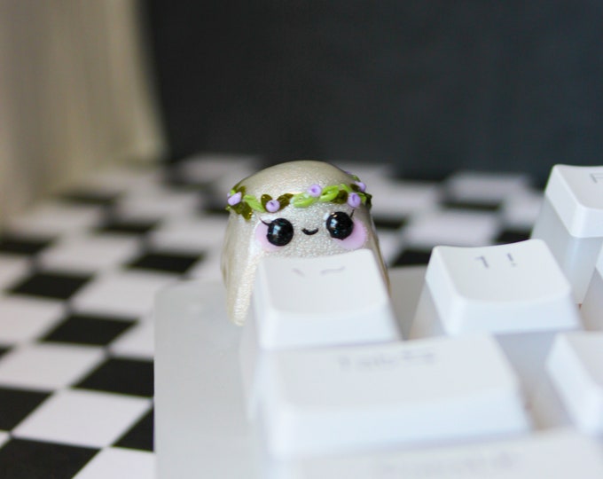 Kawaii Spooky Cute Ghost Artisan Keycap - Etsy