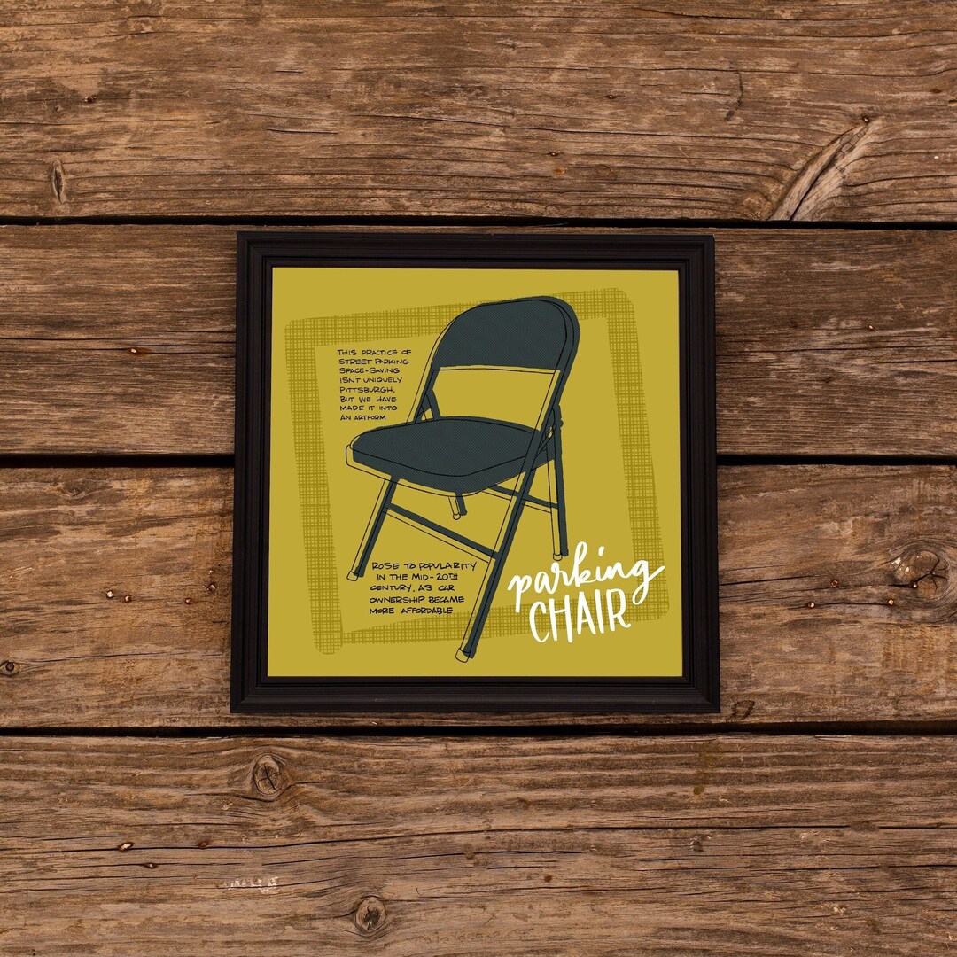 Parking Chair Print - Etsy