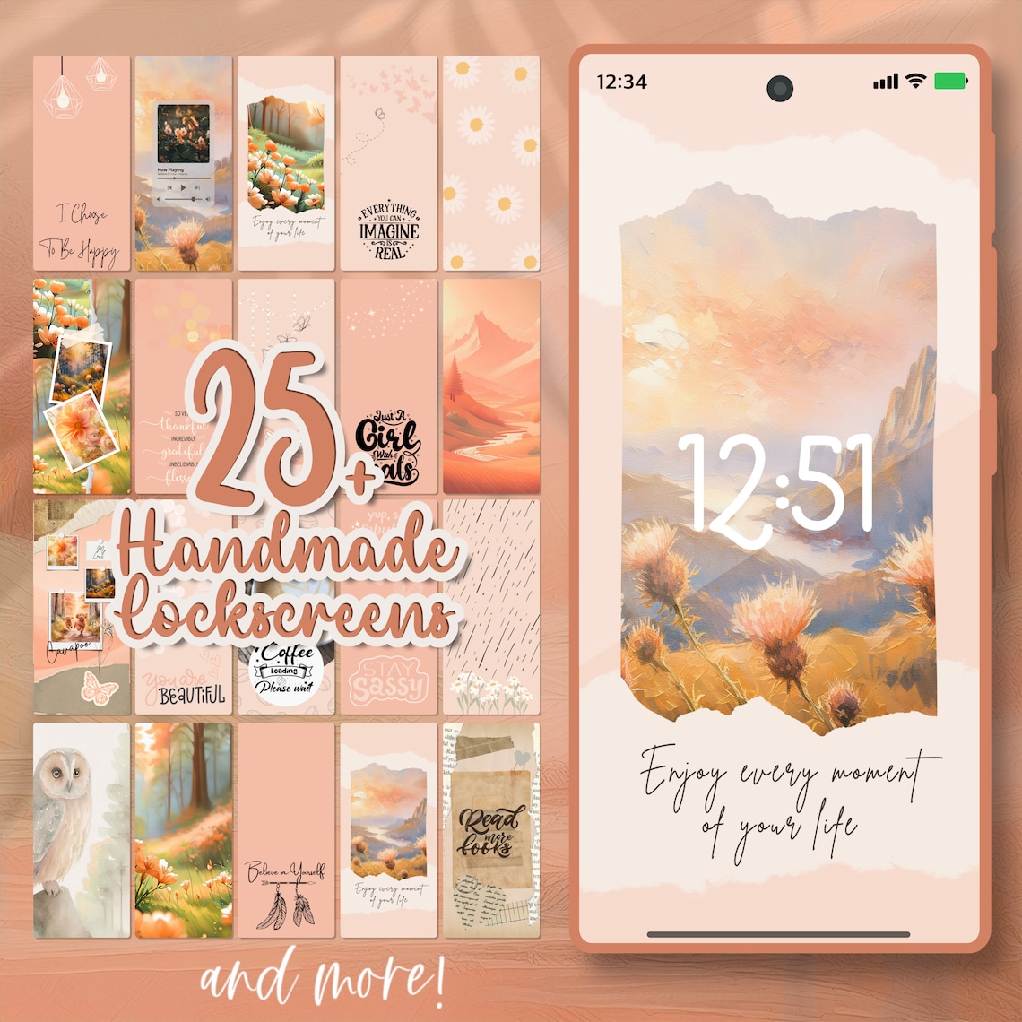 Aesthetic Android Peach Phone Theme / Peachy App Icons / iPhone / Ios ...