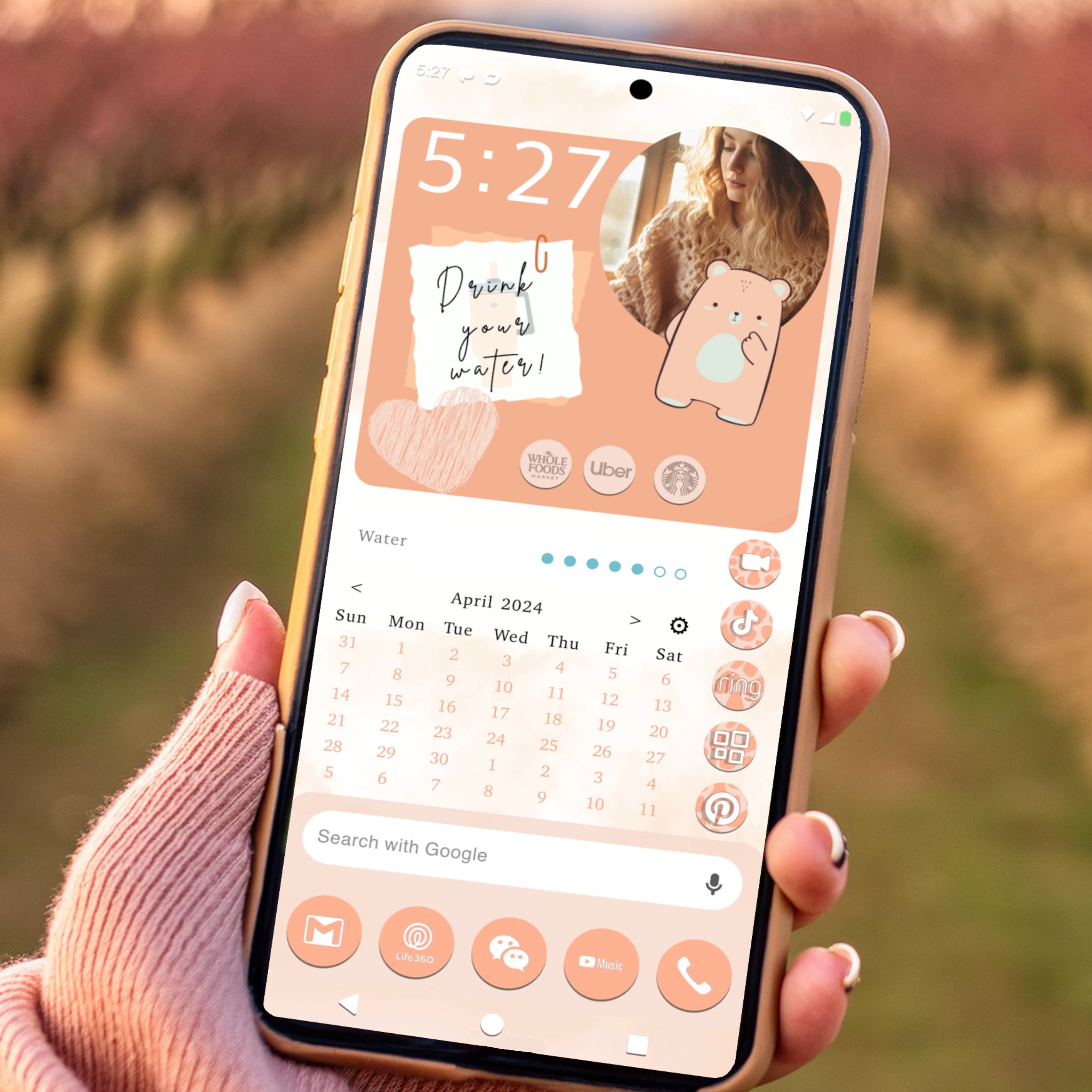 Aesthetic Android Peach Phone Theme / Peachy App Icons / iPhone / Ios ...