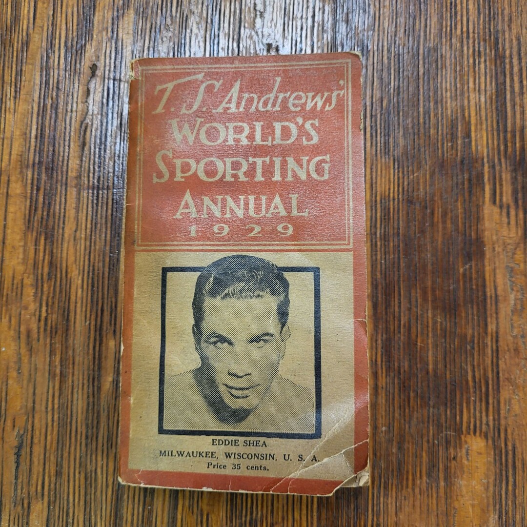 T.S. Andrews World's Sporting Annual 1929 - Eddie Shea on the Cover - Etsy