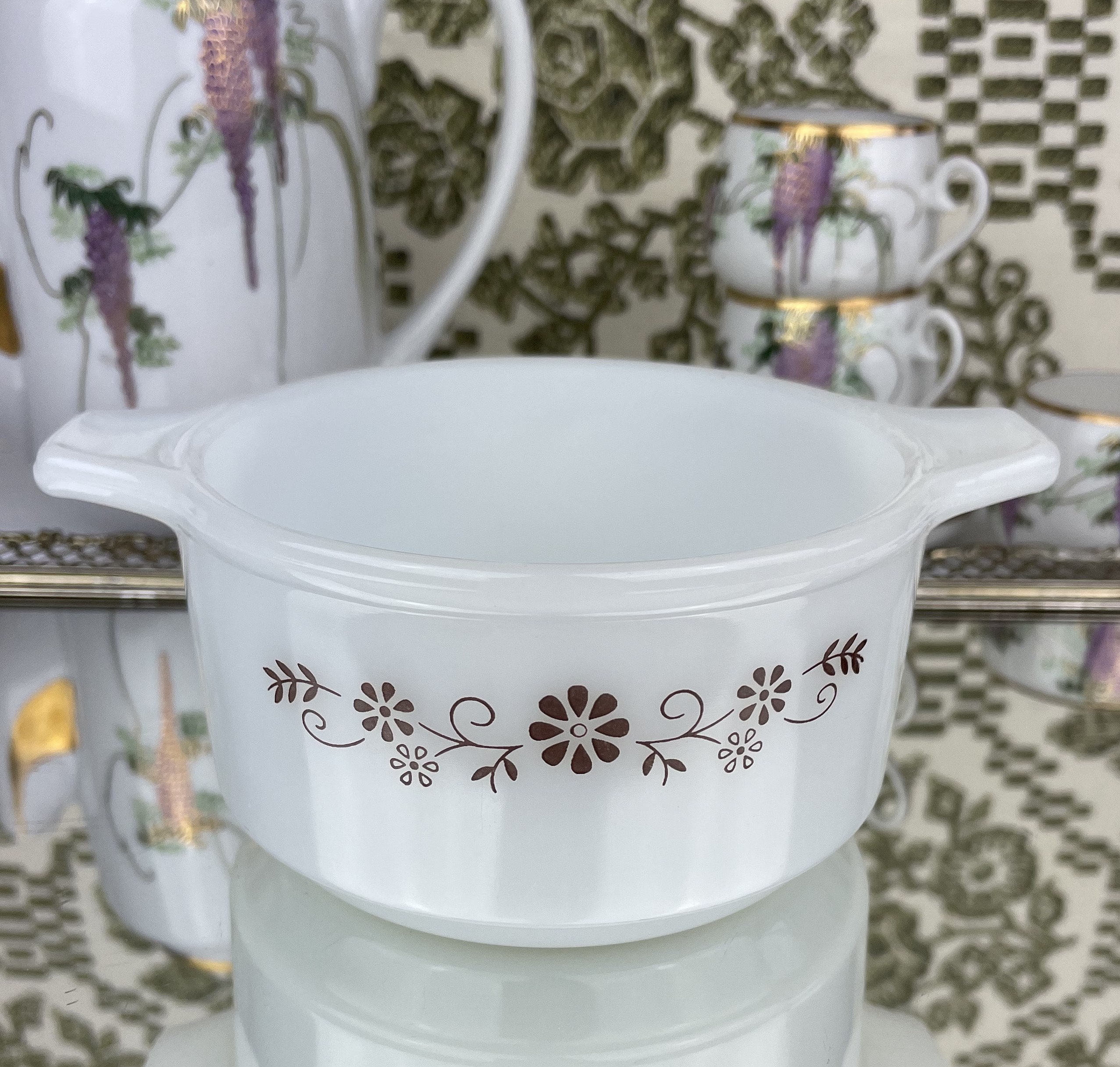 Dynaware Ovenproof Mini Casserole Dish With Brown Daisies - Etsy