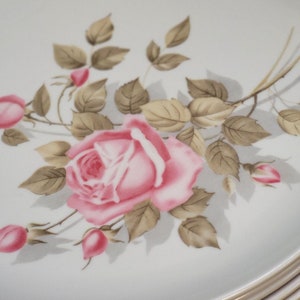 Melmac White W/pink Roses Boontown 10 Dinner Plate - Etsy
