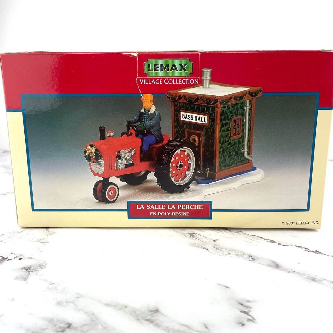 Vintage Lemax Bass Hall Porcelain Fish Camp House Village Collection ...