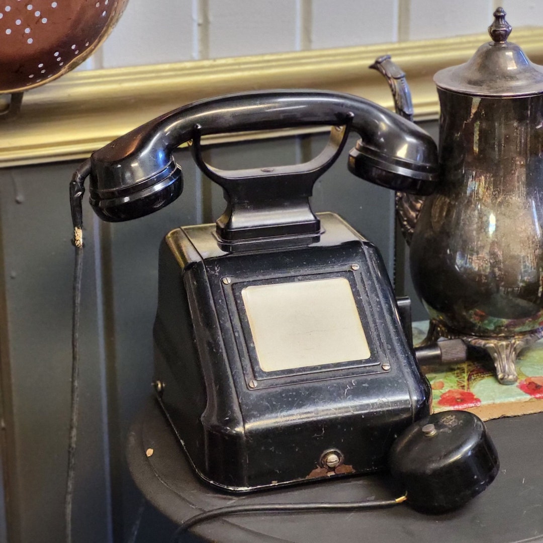 Vintage Deco-german Crank Desk Phone Hagenuk Kiel Cradle Phone - Etsy