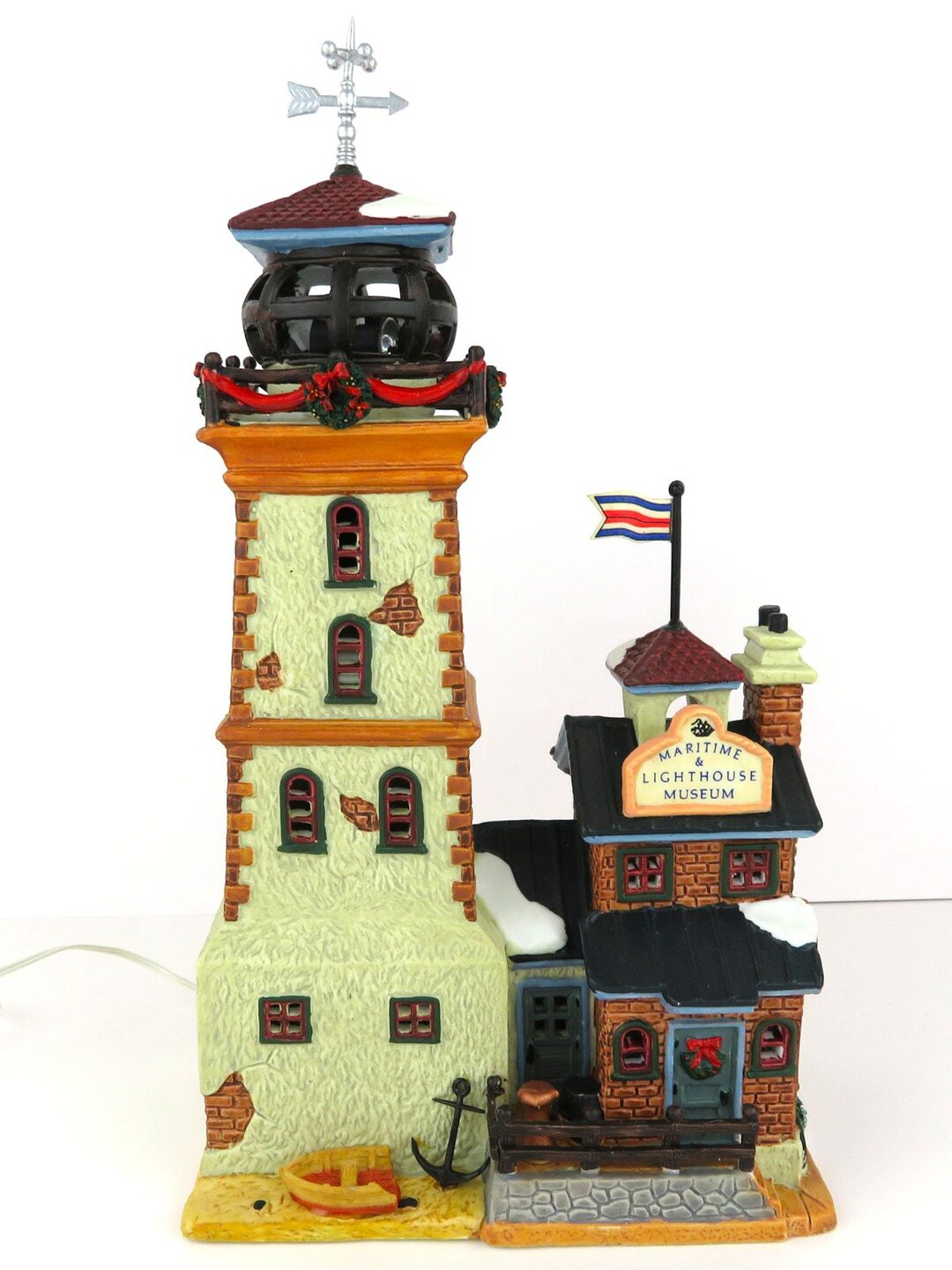 Lemax Maritime & Lighthouse Museum 2001 Porcelain Lighted House ...