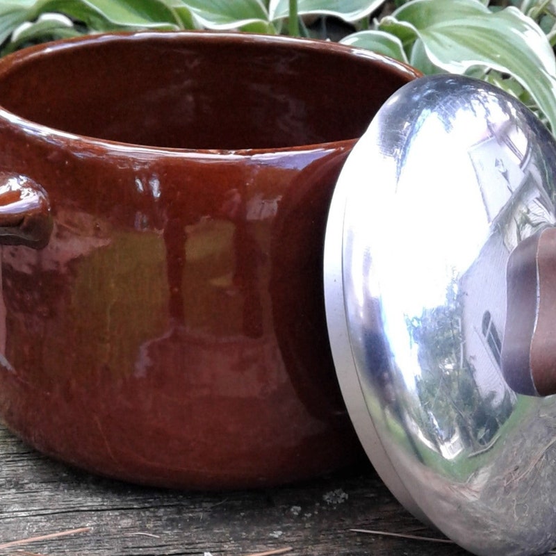 Stoneware Bean Pot - Etsy