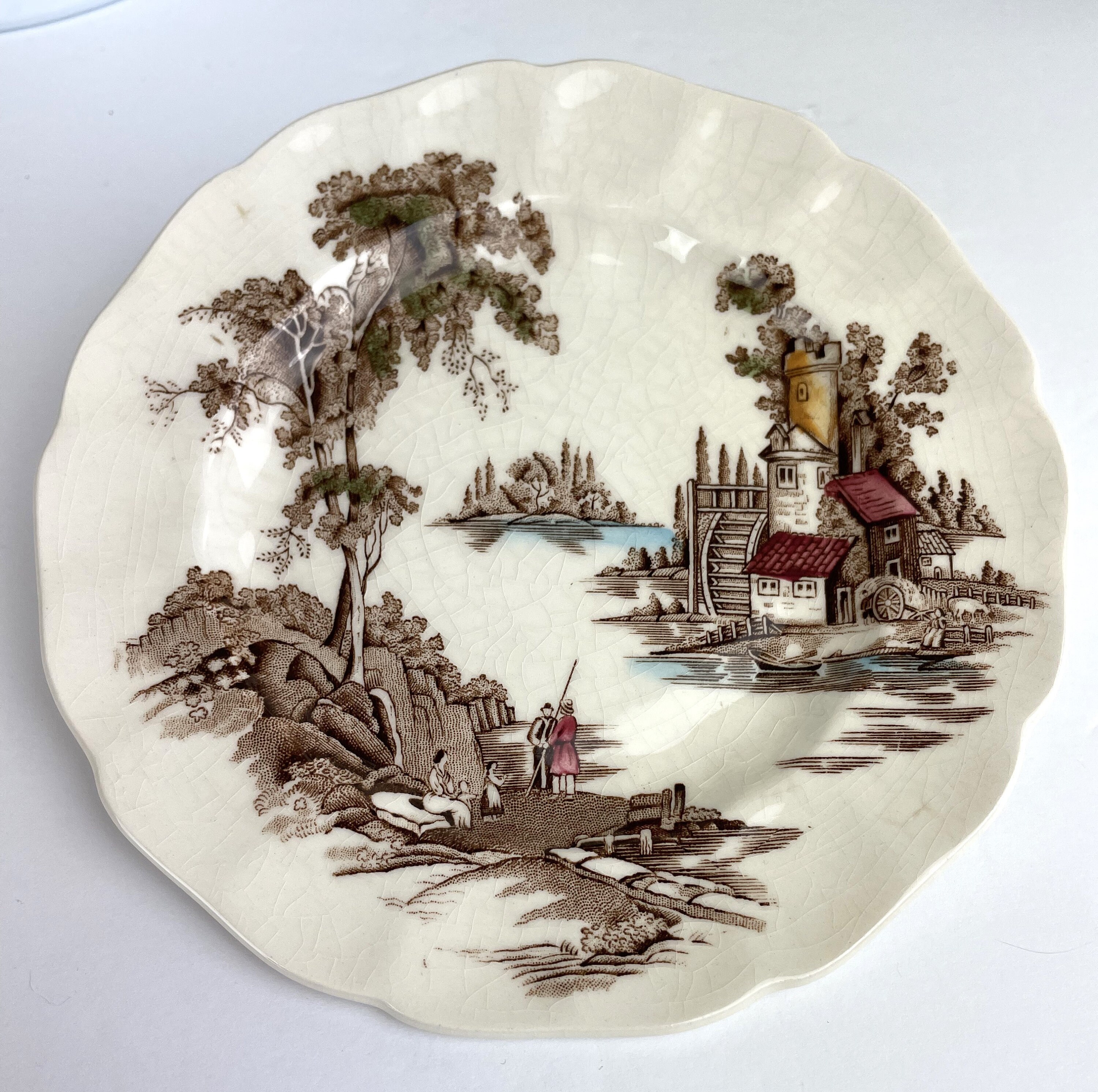 Vintage Johnson Brothers the Old Mill Dessert - Etsy