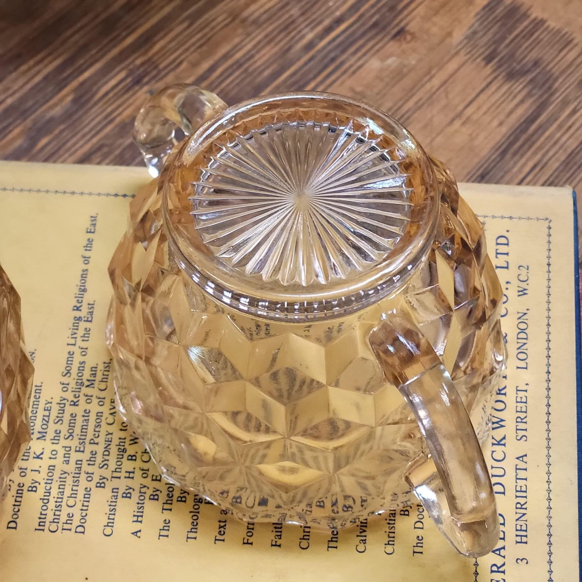 Pink Depression Glass Jeannette/diamond Cubist Pattern Sugar - Etsy