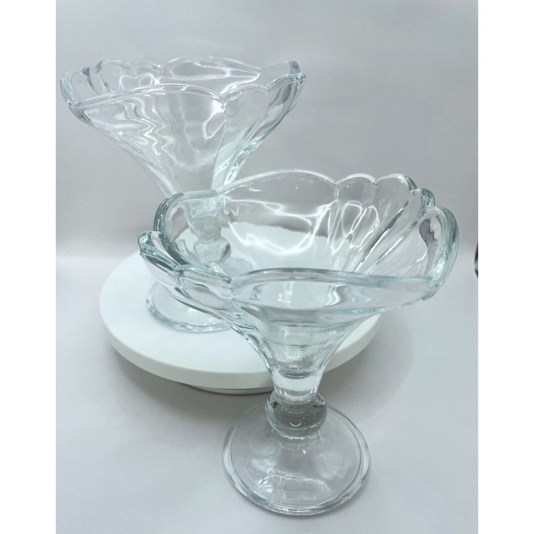 Vintage Rastal Fan Flair Glass Ice Cream Dessert Cups, Set of 2 Fruit ...