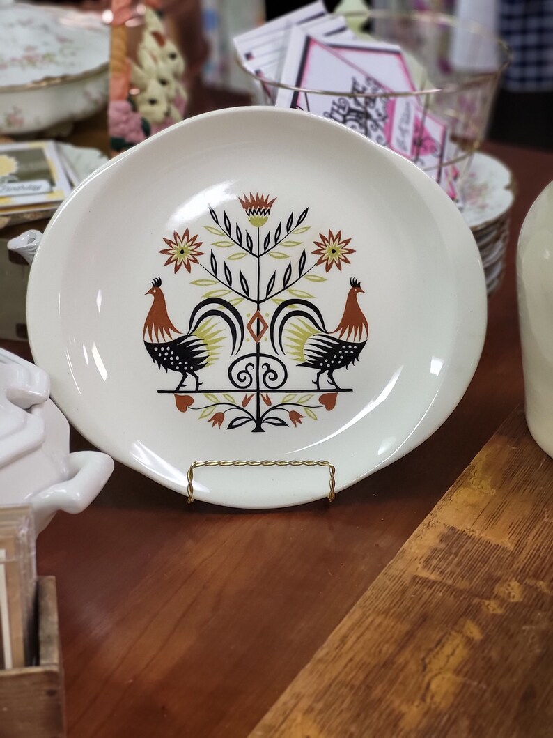 Vintage W.S. George Community Ware Rooster Serving Platter - Etsy