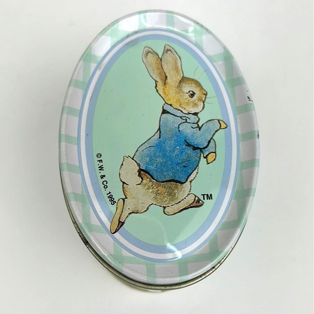 Vintage Peter Rabbit Small Oval Tin, Beatrix Potter and Frederick Warne ...