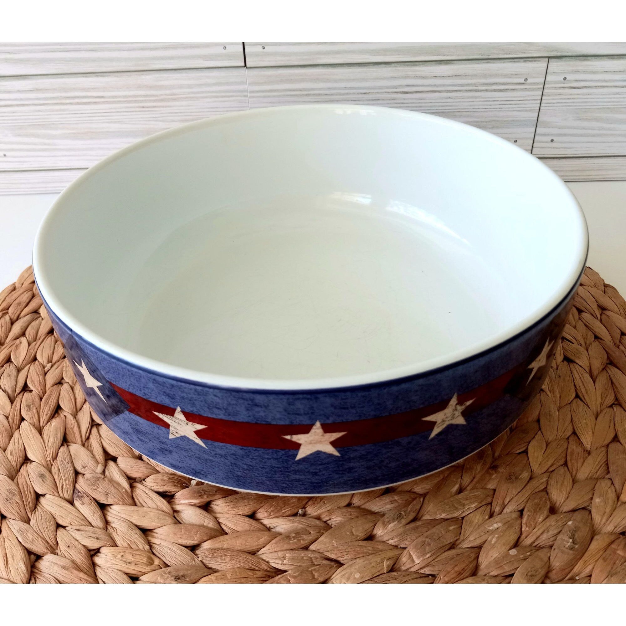 Vintage spirit of the Flag Ceramic Serving Bowl by - Etsy