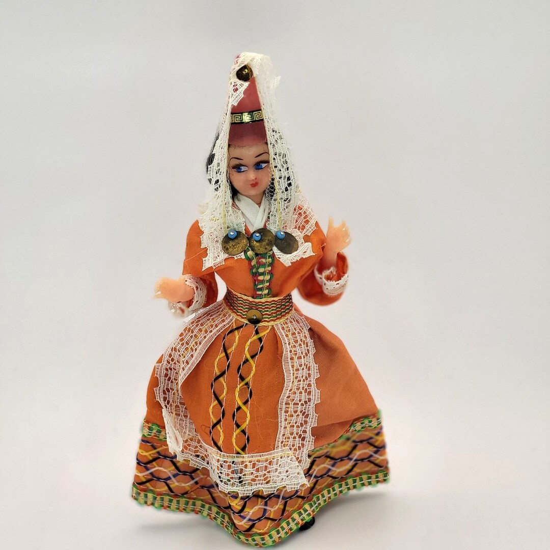 Vintage Greek Doll in Traditional Dress, Vintage Greece Folk Doll - Etsy