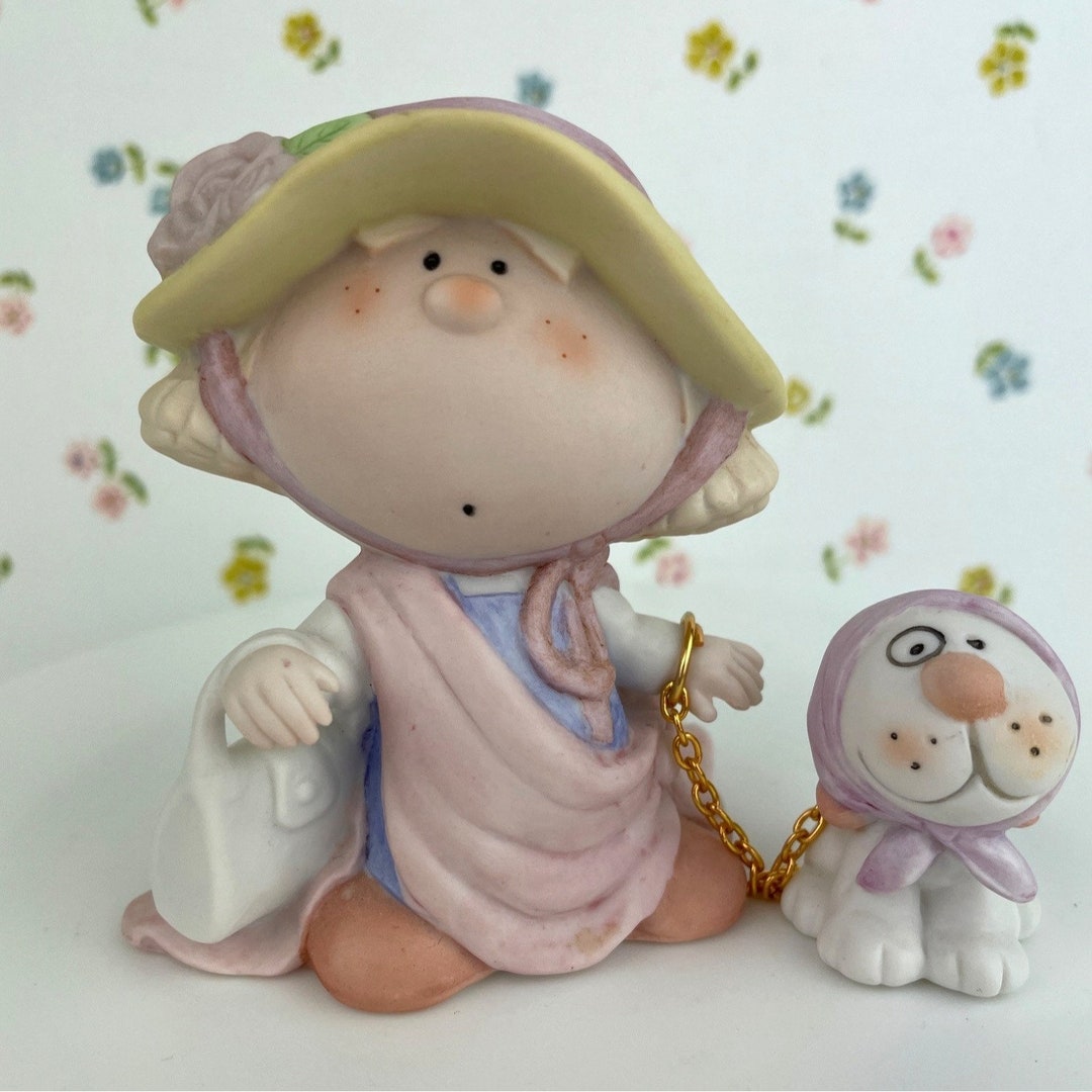Vintage Bumpkins Lady With Her Dog Porcelain Figurine by George Good - Etsy