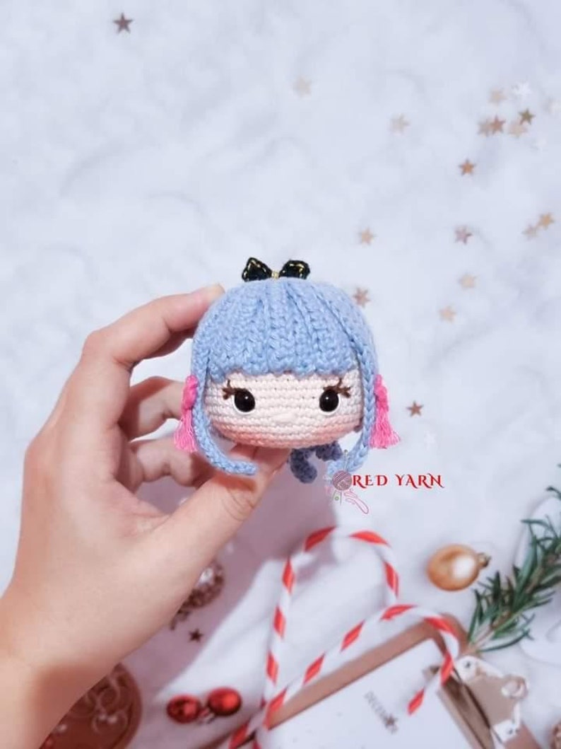 Pattern-smol Ayaka Head Keychain Crochet US TERM - Etsy