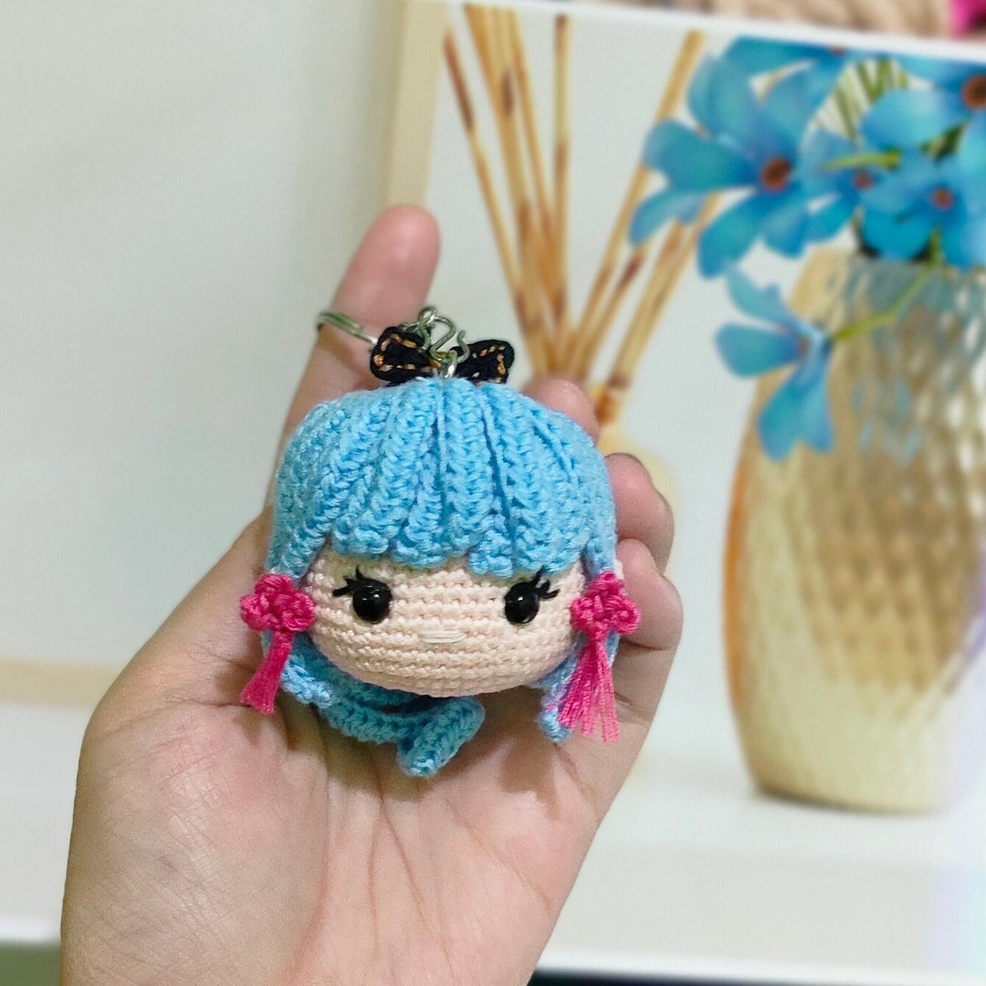 Pattern-smol Ayaka Head Keychain Crochet US TERM - Etsy