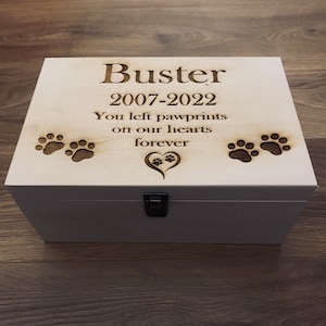 Pet Memorial Keepsake Box - Etsy