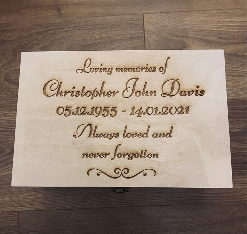 Loving Memories of Deceased Memorial Keepsake Box - Etsy UK
