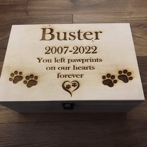 Pet Memorial Keepsake Box - Etsy