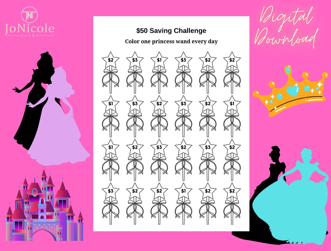 50 for Kids Savings Challenge Kids Printable Savings - Etsy