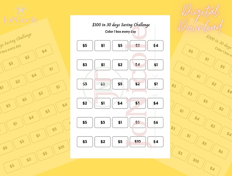 Savings Challenge, Emergency Fund, Saving Money in 2024, Budgeting ...