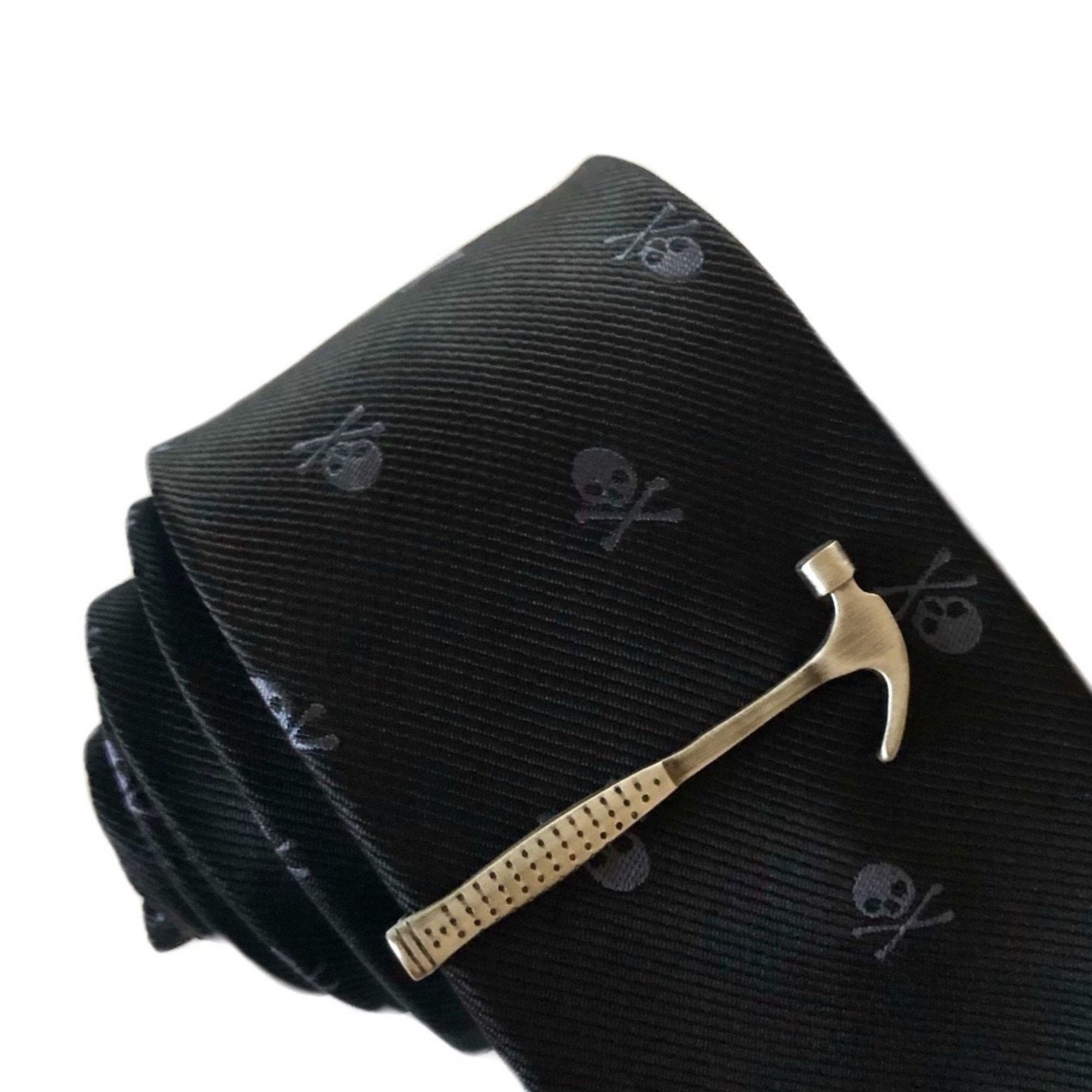 Black With Grey Skull and Crossbones Tie | Skull Tie | Skull Black Tie ...