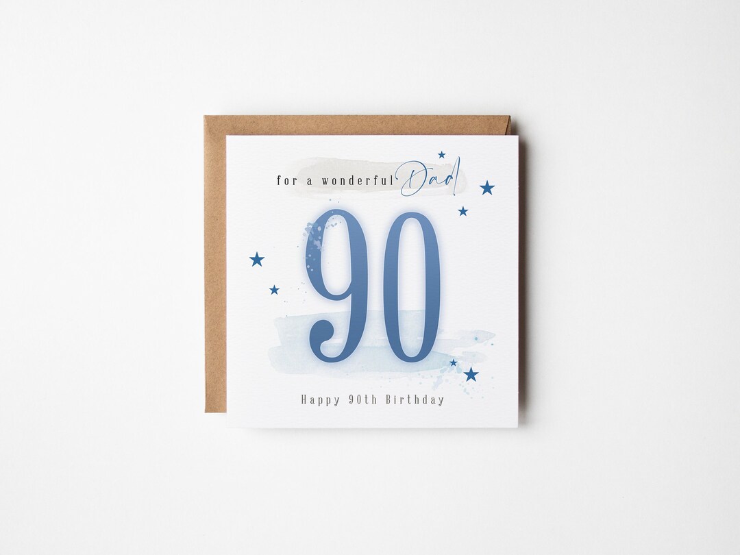 90th Birthday Card for Dad 90th Birthday Card for A Wonderful Dad ...