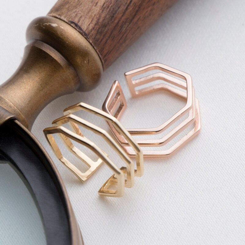 Geometric Ring - Etsy