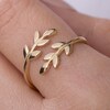 Solid Gold Leaf Ring, 14k Gold Leaf Ring, Wide Leaf Ring, Solid Gold ...