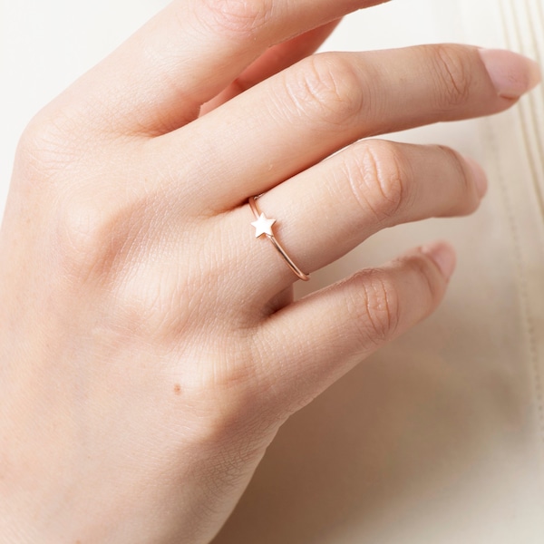 Tiny Star Ring - Etsy