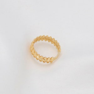 14k Gold Pyramid Spike Ring - Dainty Stackable Clash Band for Index or ...