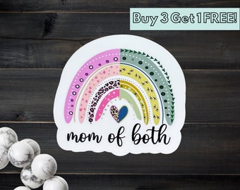 Mom of Both Sticker - Etsy