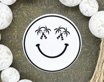Decals & Skins Palm Tree Smiley Face Sticker Electronics & Accessories ...
