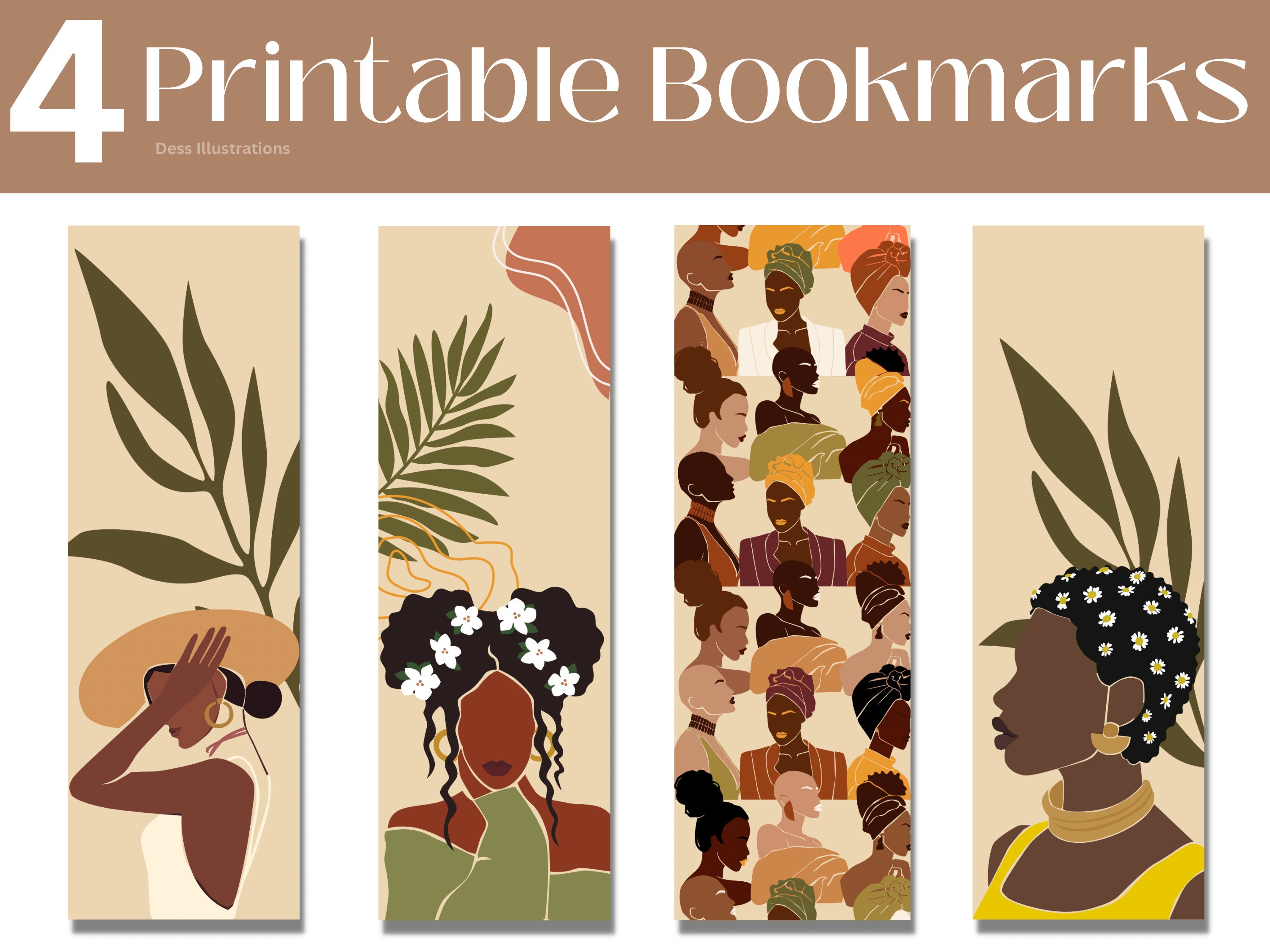 Black Girl Bookmarks Black Women Bookmark Printable Bookmark DIY ...