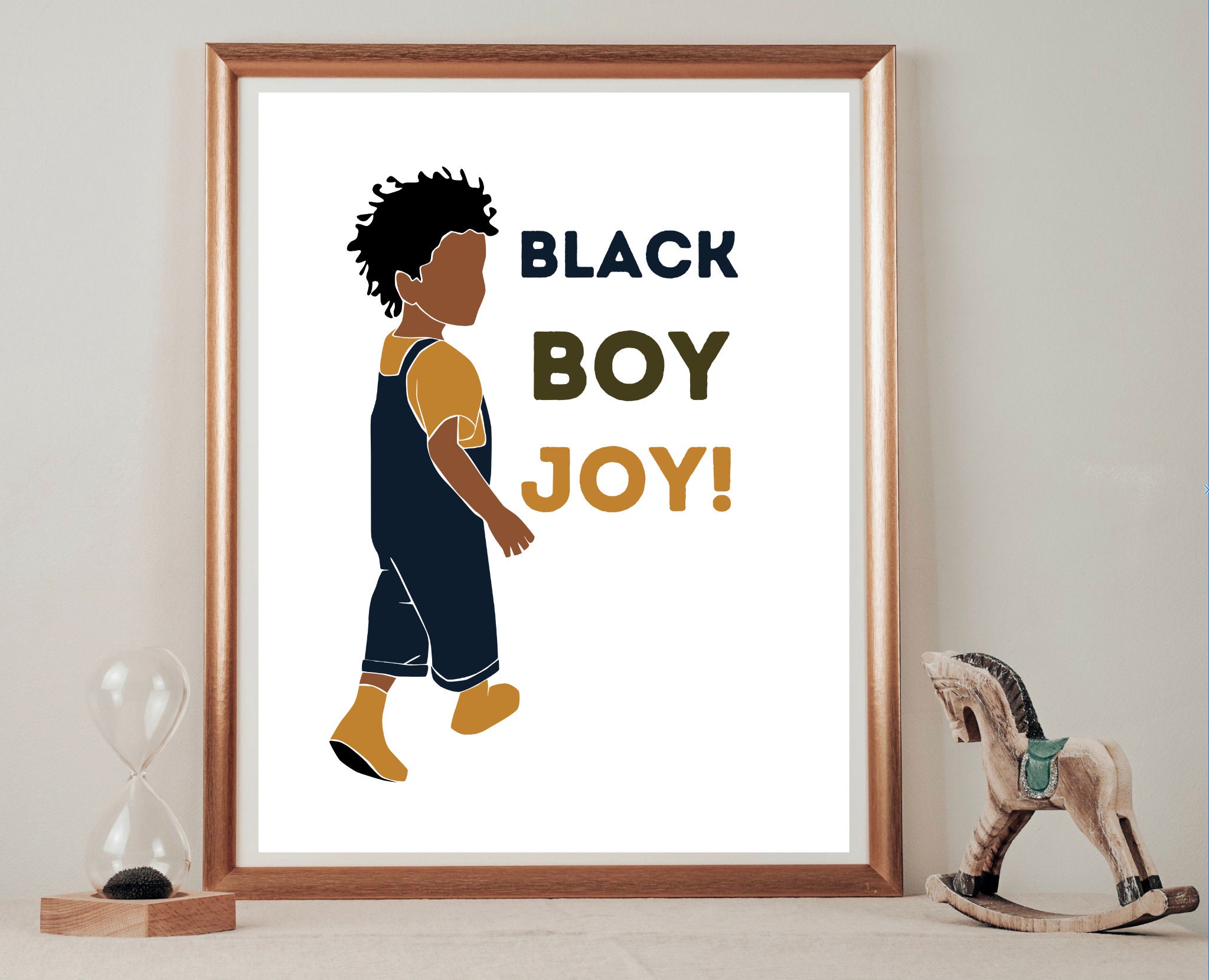 Black Boy Joy, Little Black Boy Art Print, Kids Art Print, Children Art ...