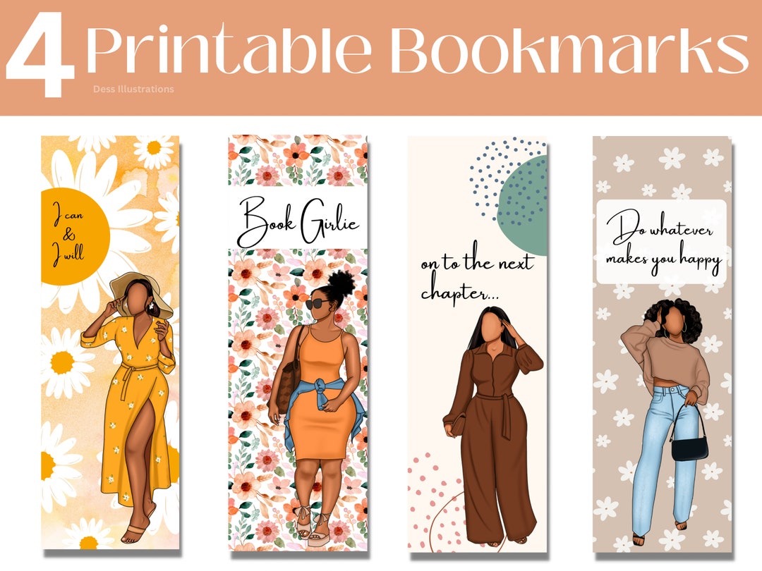 Black Girl Bookmarks | Black Women Bookmark | Printable Bookmark | DIY ...