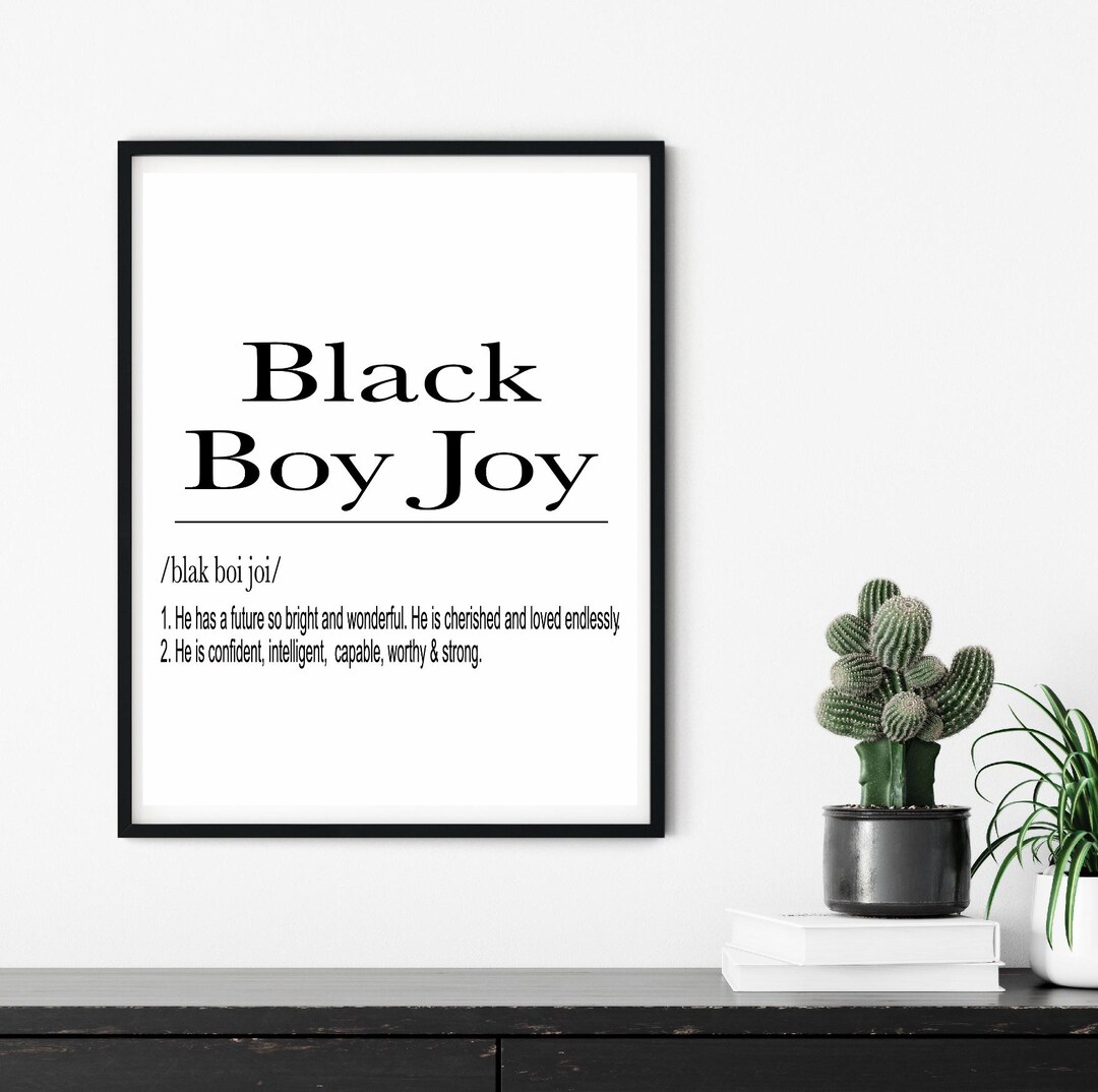 Black Boy Joy Definition, Digital Download, Black Boy Art, Definition ...