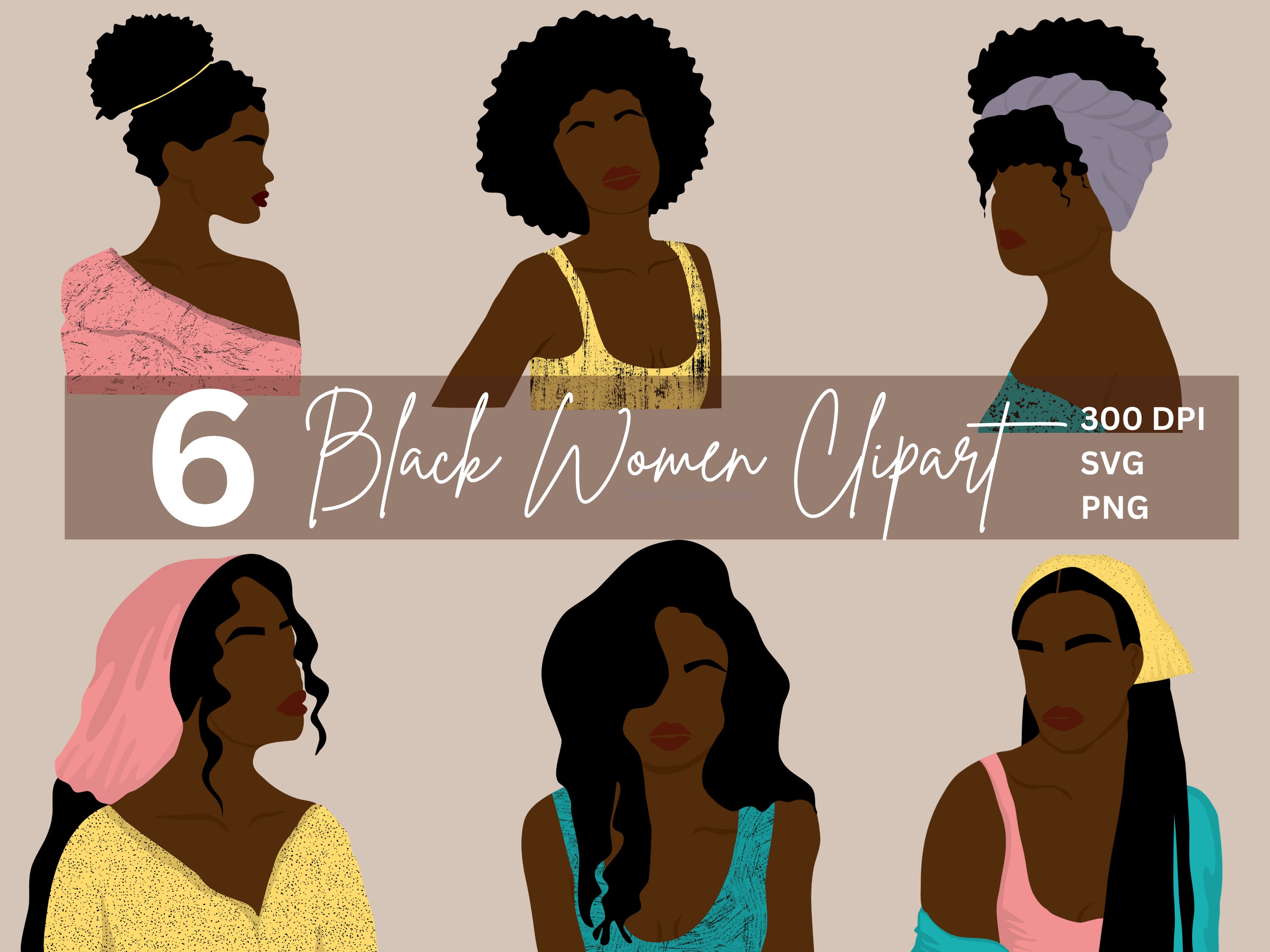 Black Woman Clipart Svg, Black Girl Clipart, Afro Girl Clipart, Girl ...