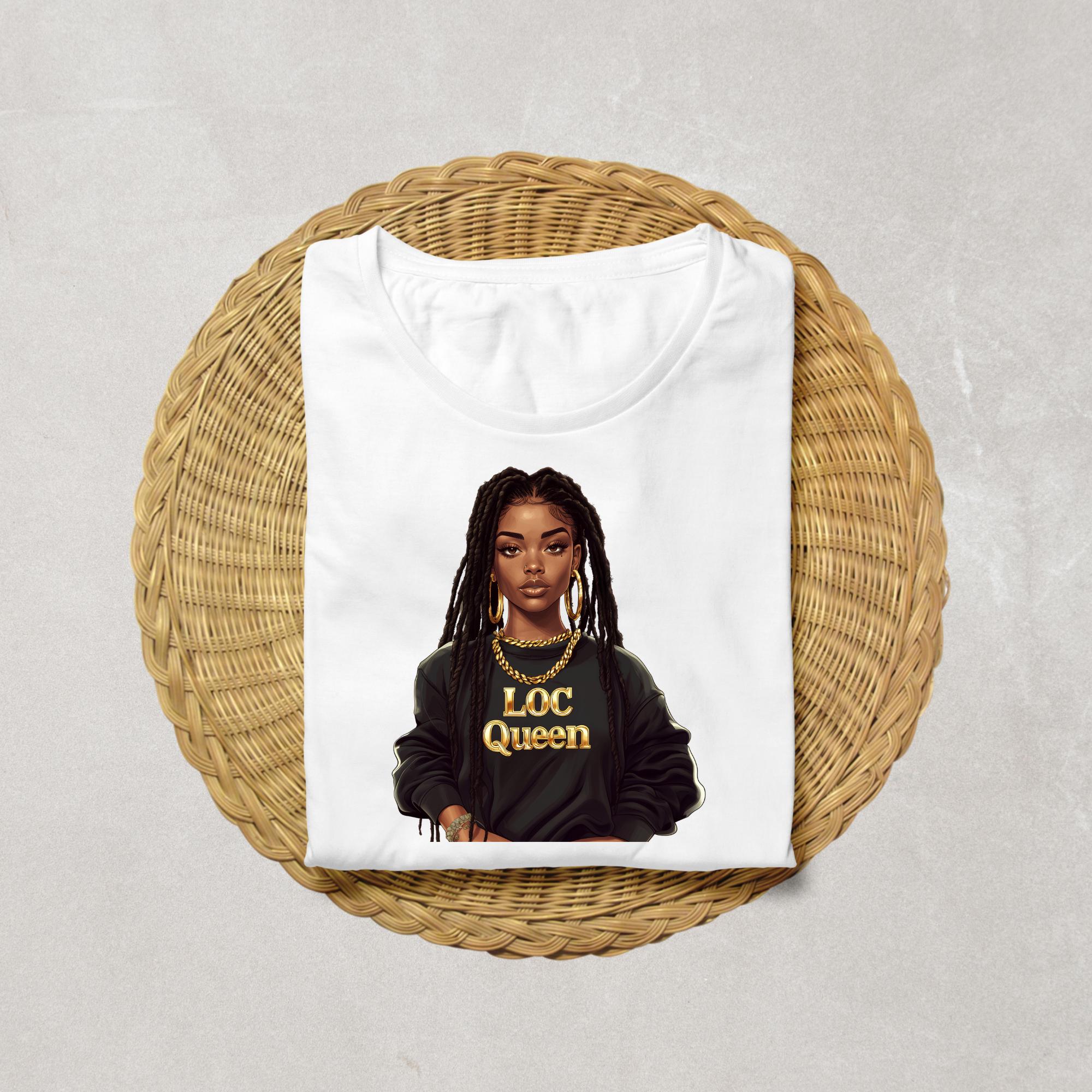Black Women With Locs PNG Art, Digital Download, Melanin Black Girl ...