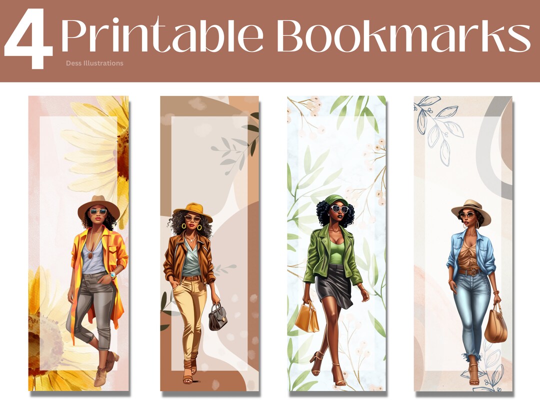 Black Girl Bookmarks | Black Women Bookmark | Printable Bookmark | DIY ...